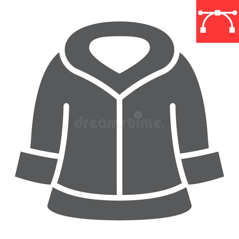 Coat Thin Line Icon, Clothing and Fashion, Jacket Sign, Vector Graphics ...