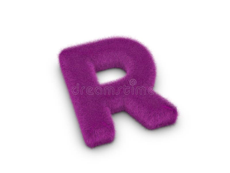 Fur letter R stock illustration. Illustration of wool - 305119088