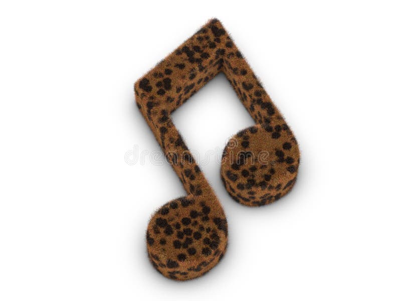 Fur music note symbol stock illustration. Illustration of furry - 248750547