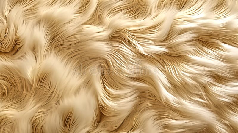 Fur Pattern, Smooth Curls, Gold and White Stock Illustration ...