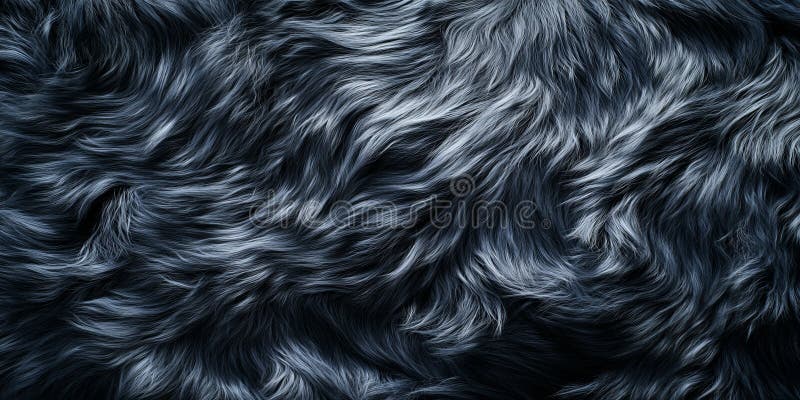 A Fur Textured Surface with Long, Wavy Fur, Creating a Luxurious ...