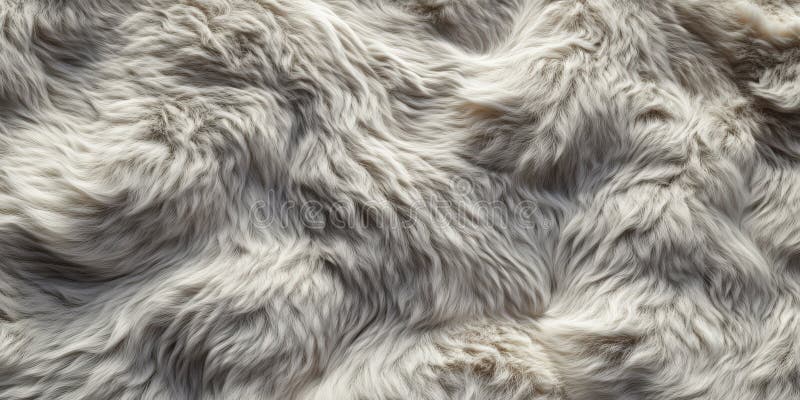 A Fur Textured Surface with Long, Wavy Fur, Creating a Luxurious ...