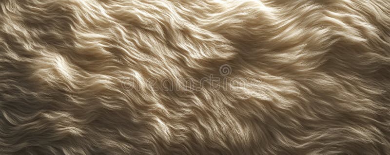 A Fur Textured Surface with Long, Wavy Strands, Creating a Luxurious ...