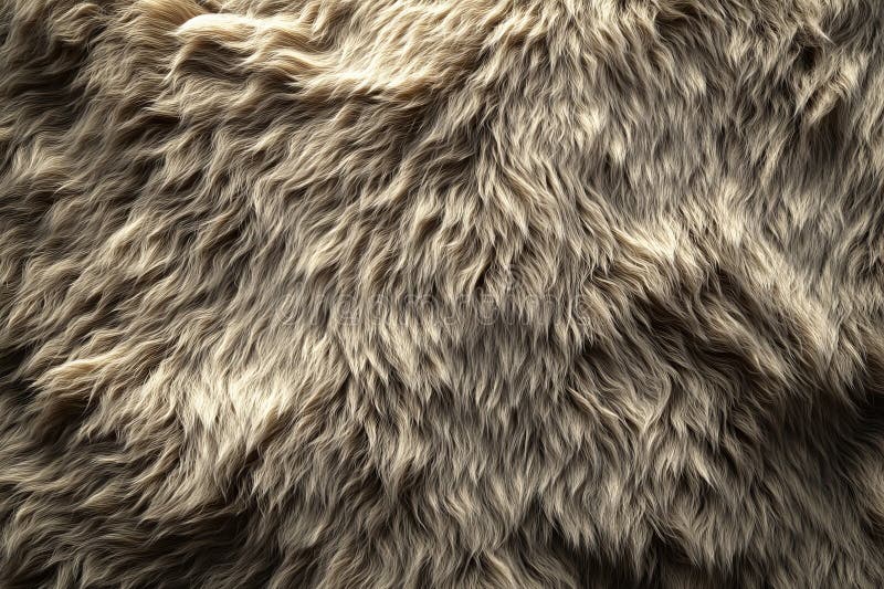 A Fur Textured Surface with Rough, Rugged Strands, Creating a Wild and ...