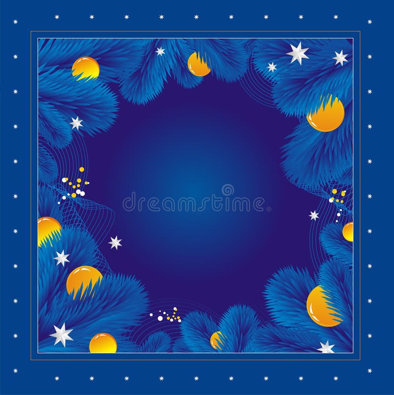 Fur-tree frame stock vector. Illustration of lambency - 11872458