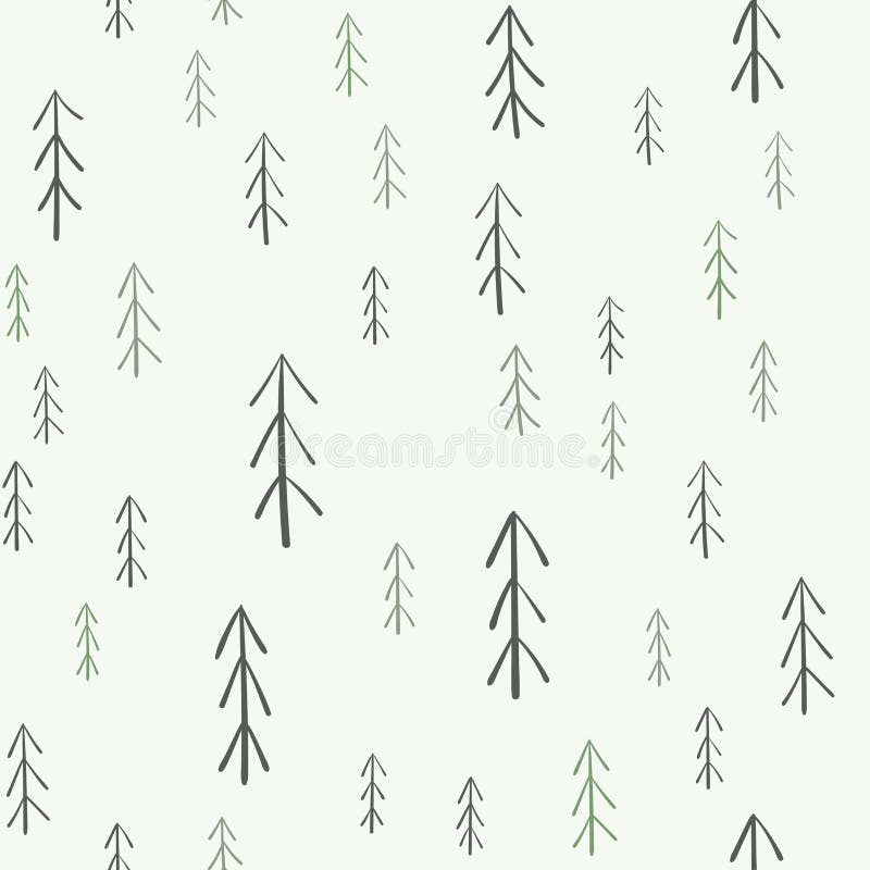 Fur-tree seamless pattern stock vector. Illustration of cold - 85917665