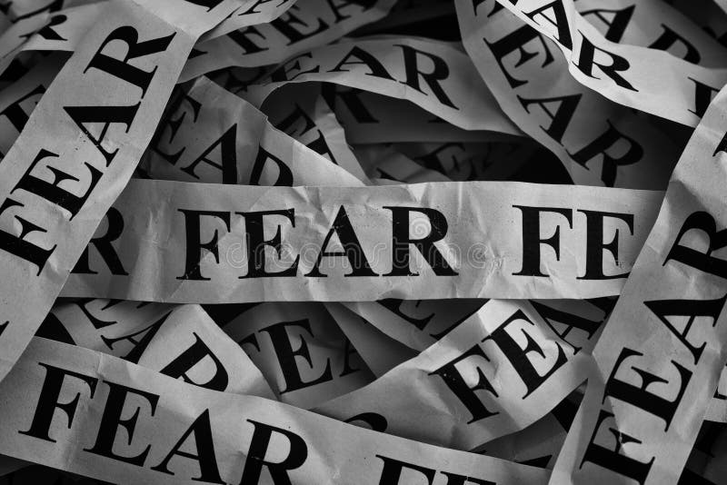 Wort-Furcht Auf Einer Tafel Stockfoto - Bild von sorge, hoffnungslos ...