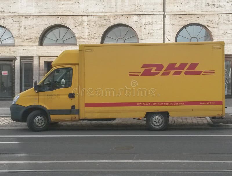 Furgone Della Posta Di DHL in Lipsia Immagine Stock Editoriale ...