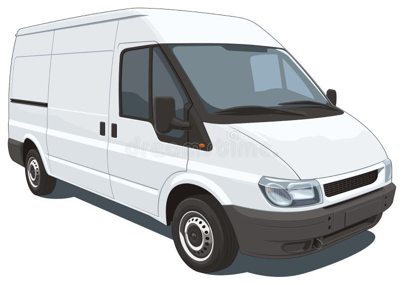 Furgone commerciale illustrazione vettoriale. Illustrazione di bianco ...
