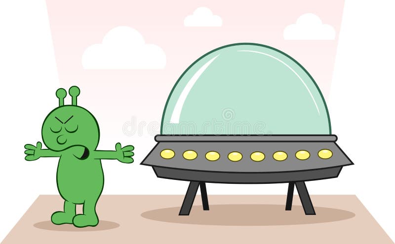 Alien Spaceship stock vector. Illustration of alien, clip - 34320711