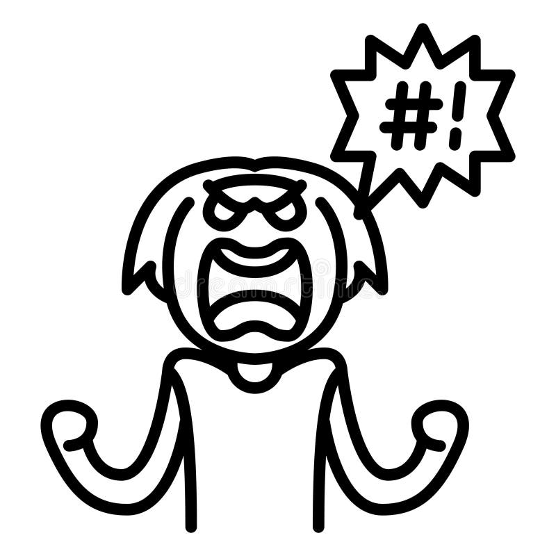 Angry stock vector. Illustration of person, feeling - 349759272