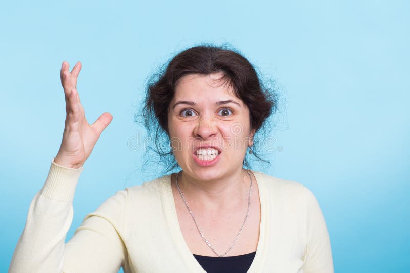 Furious Angry Woman with Rage and Frustration Stock Photo - Image of ...