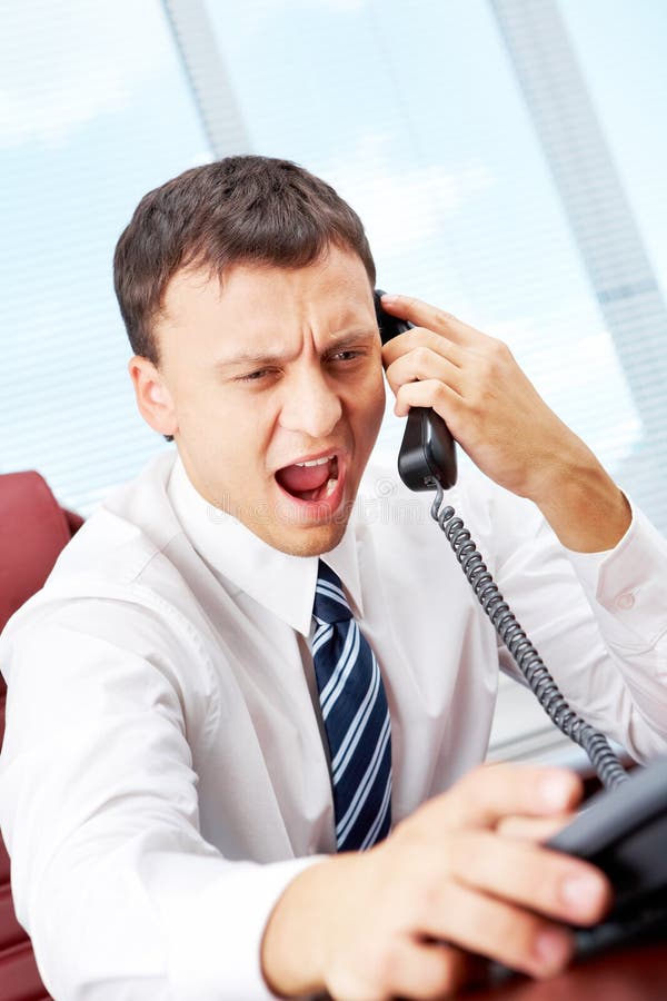 Furious boss stock image. Image of executive, office - 18591783