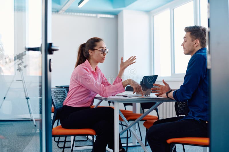 A Furious Business Director of a Startup Office Berating Her Employee ...