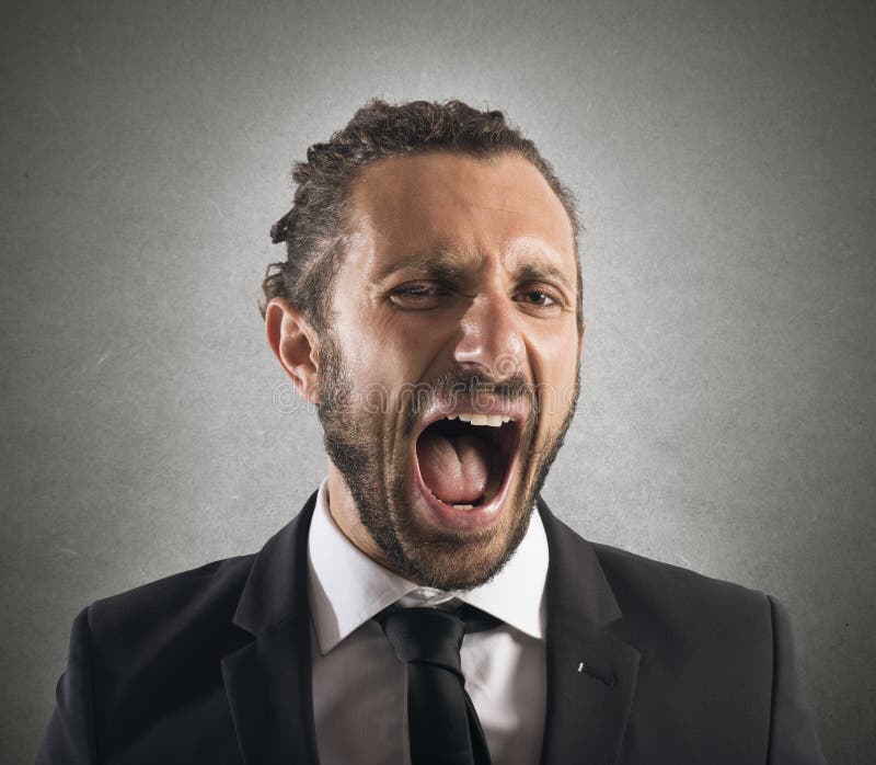 Furious businessman. stock image. Image of facial, shoulders - 33260893