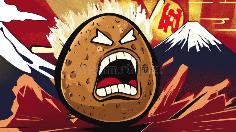 Angry Cookie Monster stock illustration. Illustration of background ...