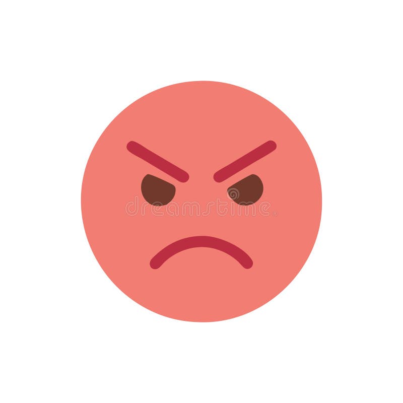 Furious Face Icon for Emotional Expressions Stock Illustration ...