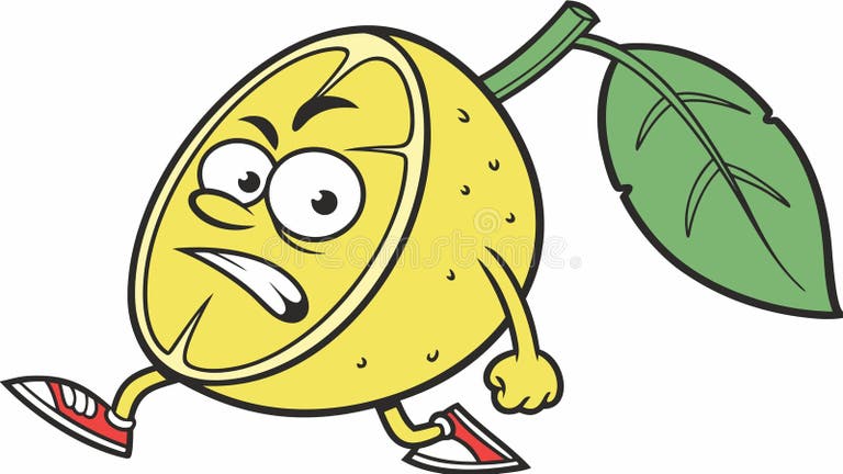 Furious Lemon Character with Angry Expression, Vector Design Generative ...