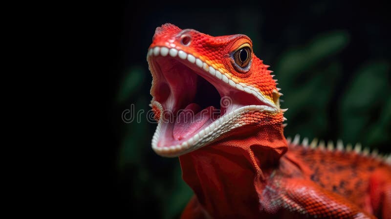 Furious Lizard in High-Resolution Image. Capturing Intense Emotions ...