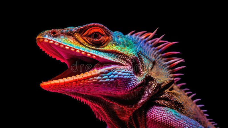 Furious Lizard in High-Resolution Image. Capturing Intense Emotions ...