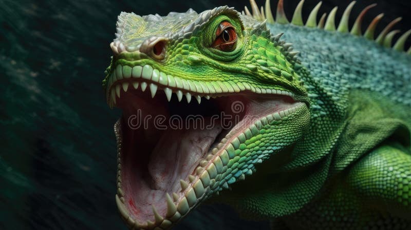 Furious Lizard in High-Resolution Image. Capturing Intense Emotions ...