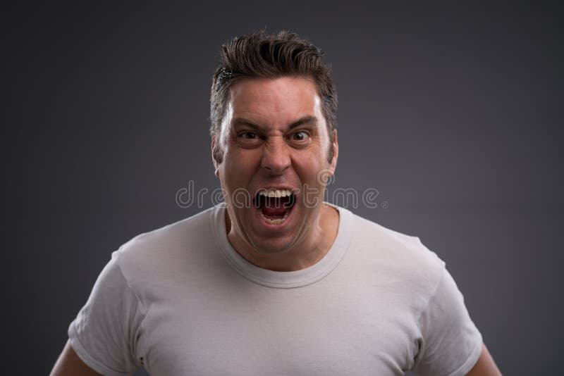 Furious man stock photo. Image of person, furious, aggressive - 49285370