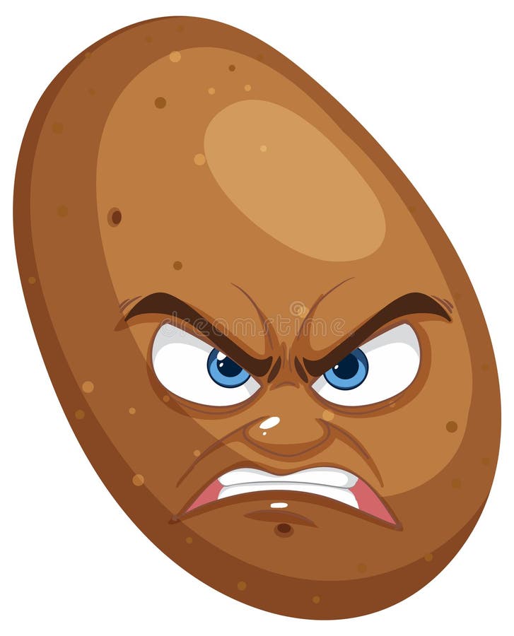 A furious potato stock vector. Illustration of vegetable - 326073273