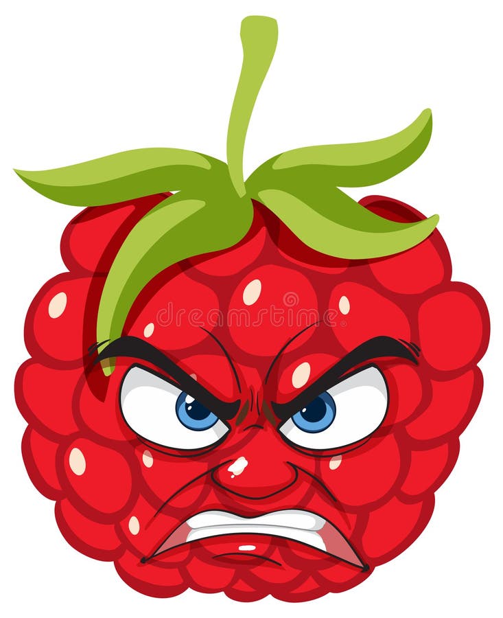 A furious raspberry stock illustration. Illustration of expressive - 326073219