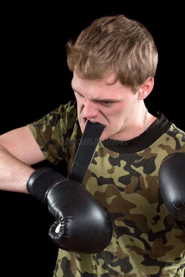 Furious young man stock image. Image of fighter, caucasian - 29489087