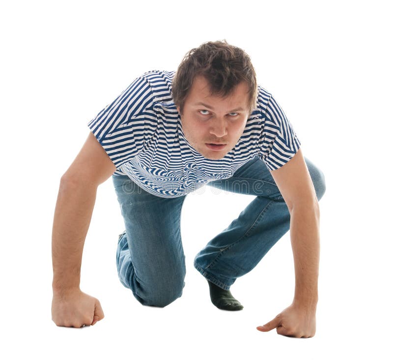 Furious men in weird pose stock image. Image of adult - 16582925