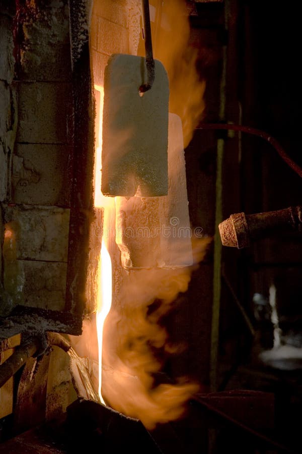 The Furnace for Cooking Glass Stock Image - Image of resistant ...