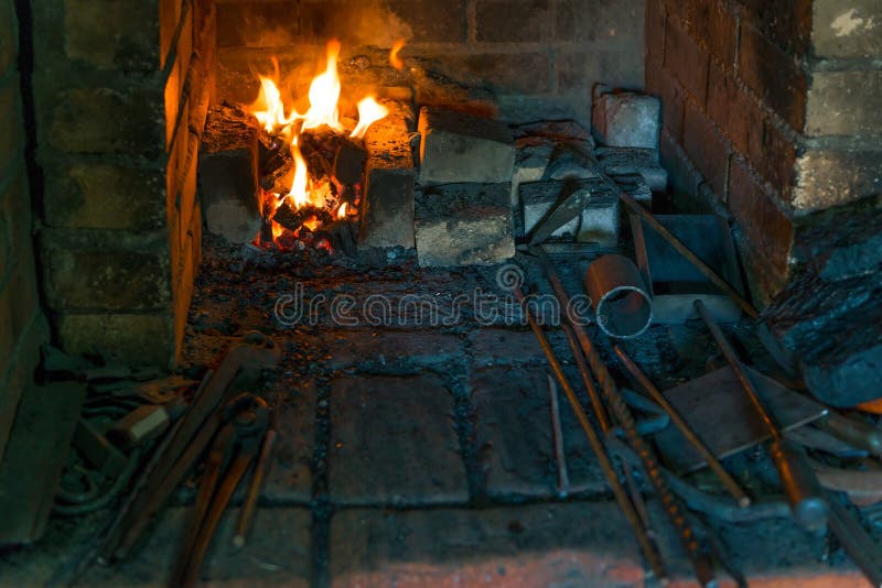 Forge furnace stock photo. Image of embers, burn, forge - 19342614