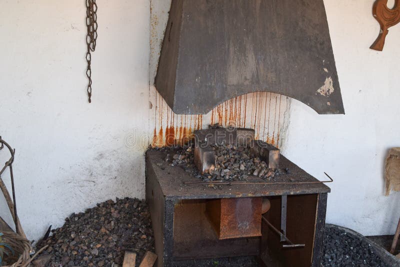 Old furnace for smithy stock photo. Image of glow, glowing - 39146406