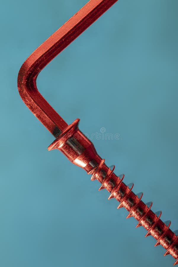 Furniture Hex Bolt by Hex Wrench Stock Photo - Image of hexagonal ...