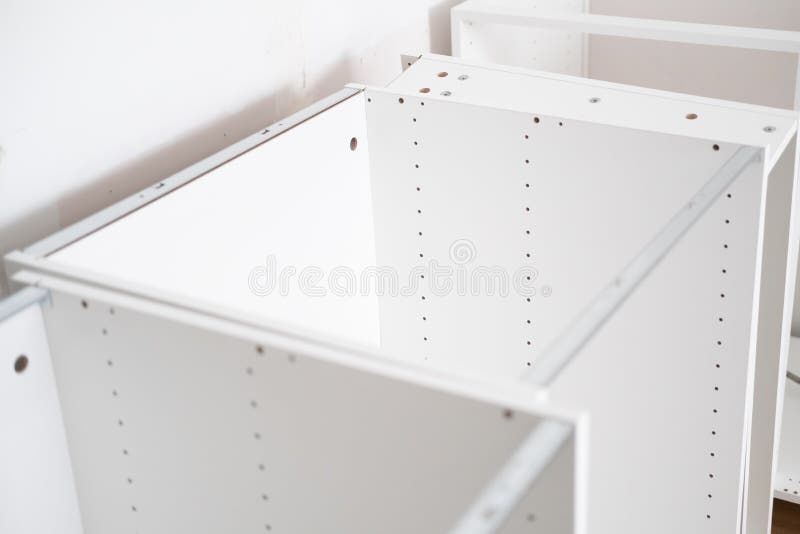 Assembling the White Frames of the Modular Kitchen. Step by Step ...