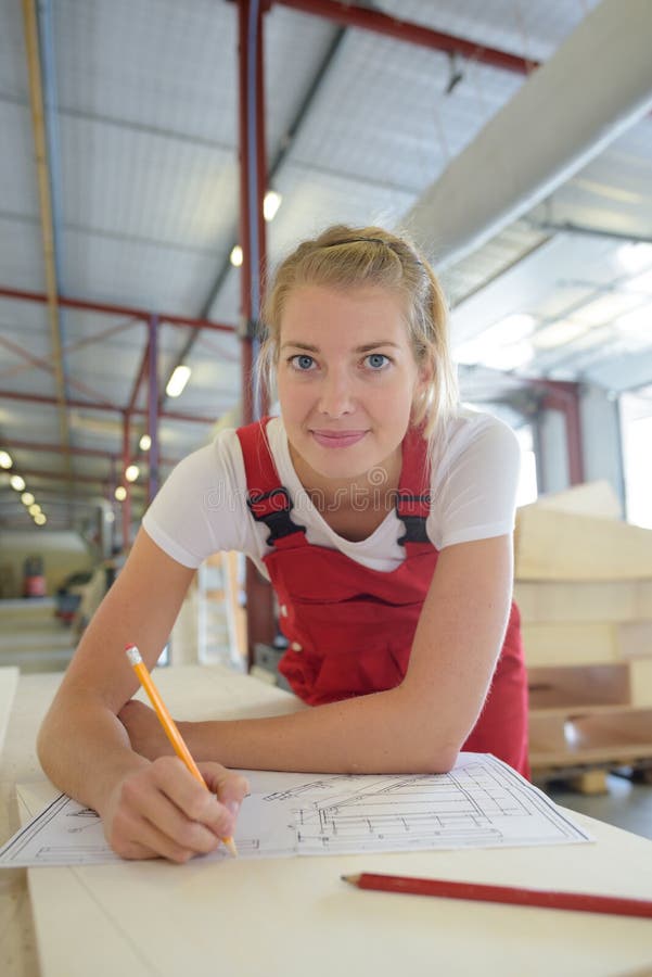 Furniture Designer Making Blueprint Plans Stock Image - Image of ...