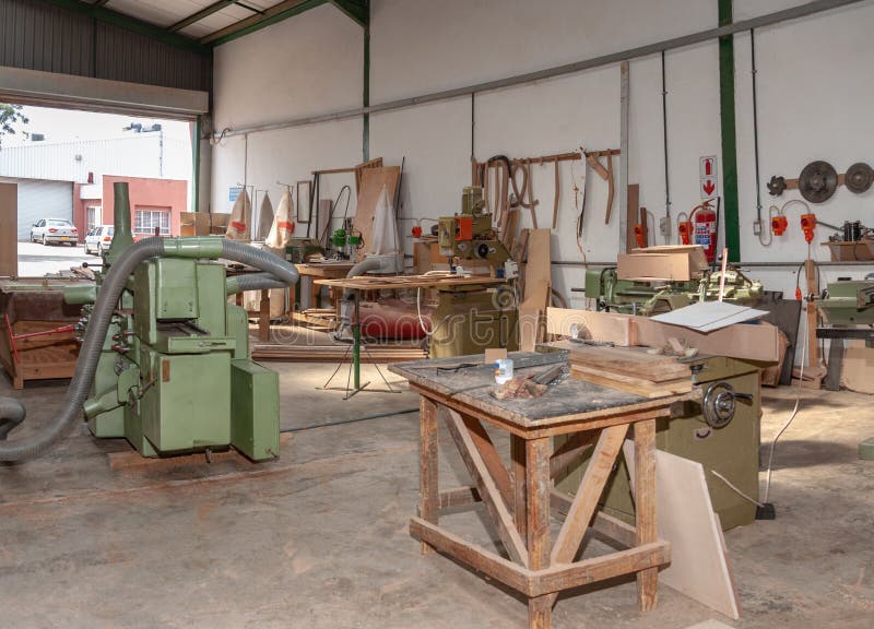 Furniture Factory in Gaborone, Botswana, Inside of a Warehouse with a ...