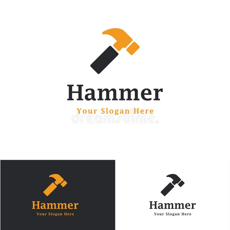 Simple Hammer Vector Logo Template Stock Illustration - Illustration of flavor, furniture: 109013281