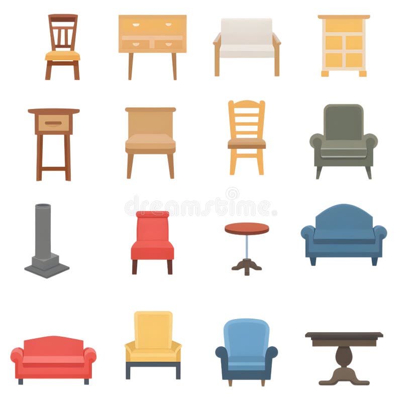 Furniture Icon Against Transparent Background Generated by Ai Stock ...