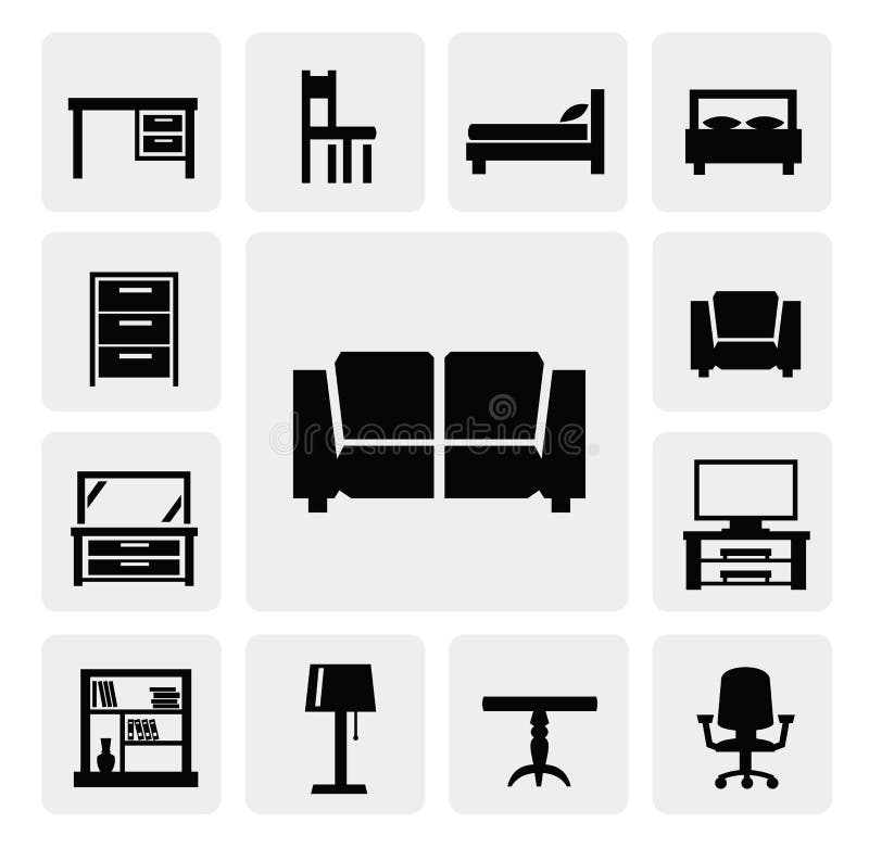 42+ Furniture icon set Free Stock Photos - StockFreeImages