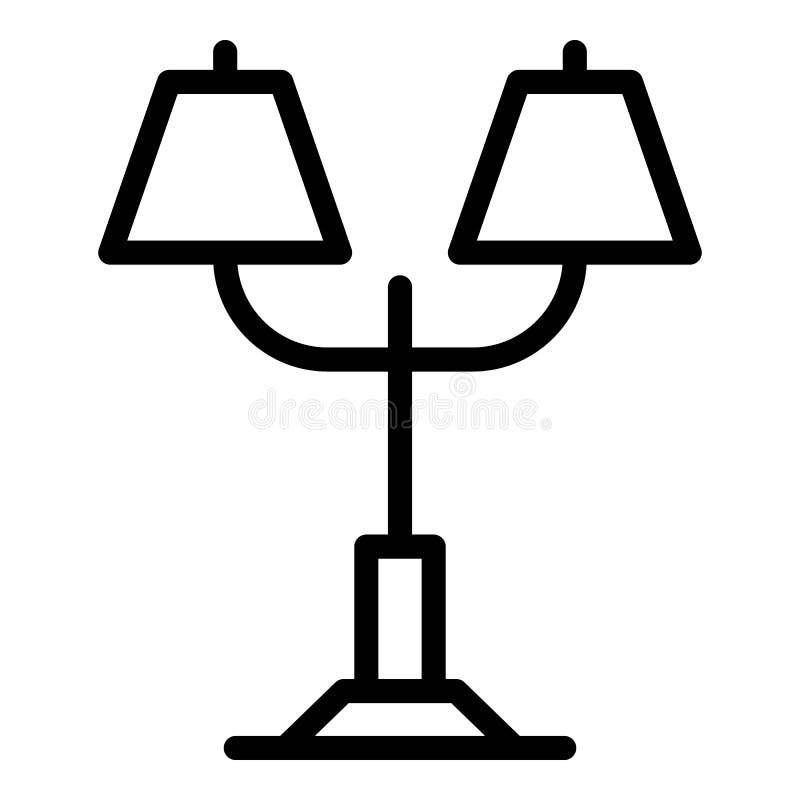 Furniture Lamp Icon Outline Vector. Light Stand Stock Vector ...