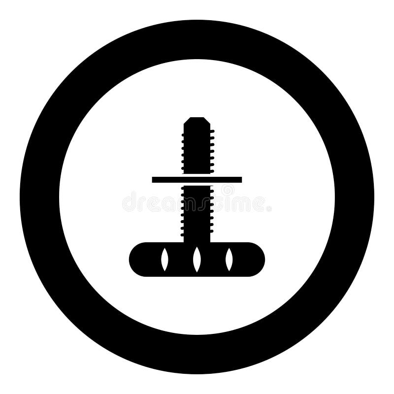 Furniture Leg Adjustable Support Icon in Circle Round Black Color ...