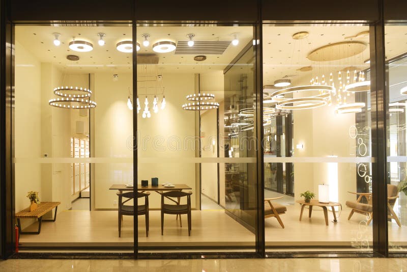 Lighting shop front stock photo. Image of furniture, contemporary ...