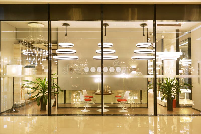 Lighting shop front stock photo. Image of furniture, contemporary ...