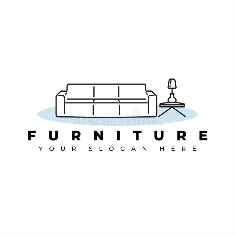 Furniture Logo Vector Illustration Design, Line Art Furniture Logo ...