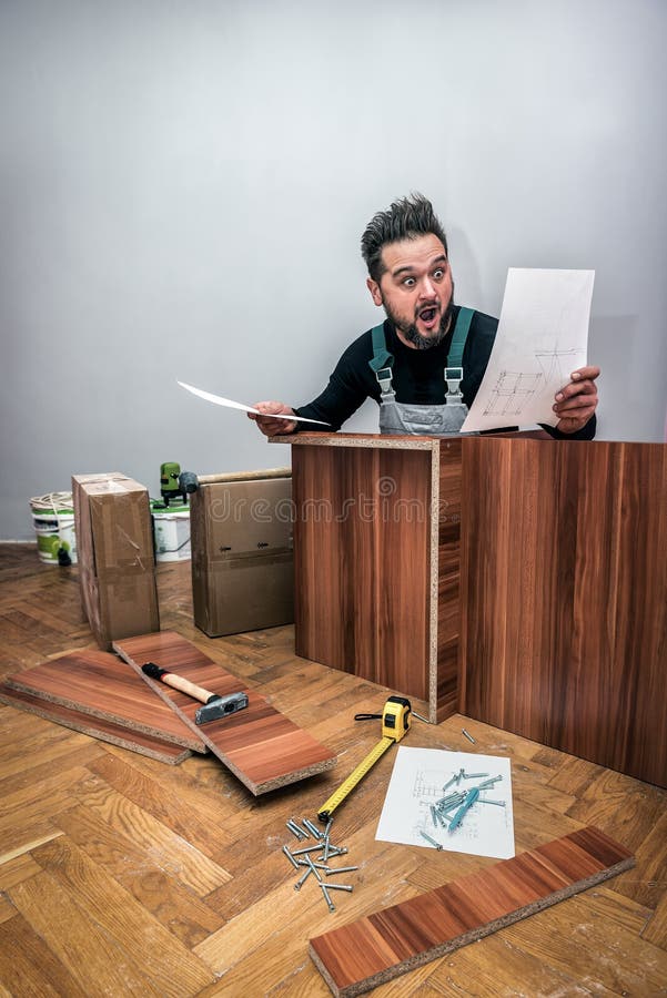 Furniture Master Looks Project Stock Image - Image of adult ...