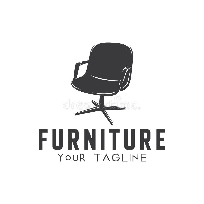 Furniture Office Chair Logo Design Template Stock Vector - Illustration ...