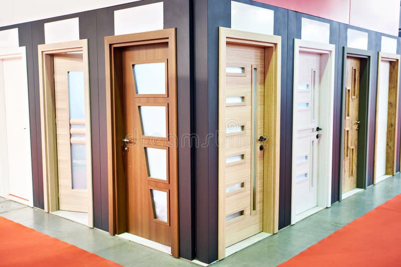 Furniture Panels and Doors in Store Stock Image - Image of interior ...