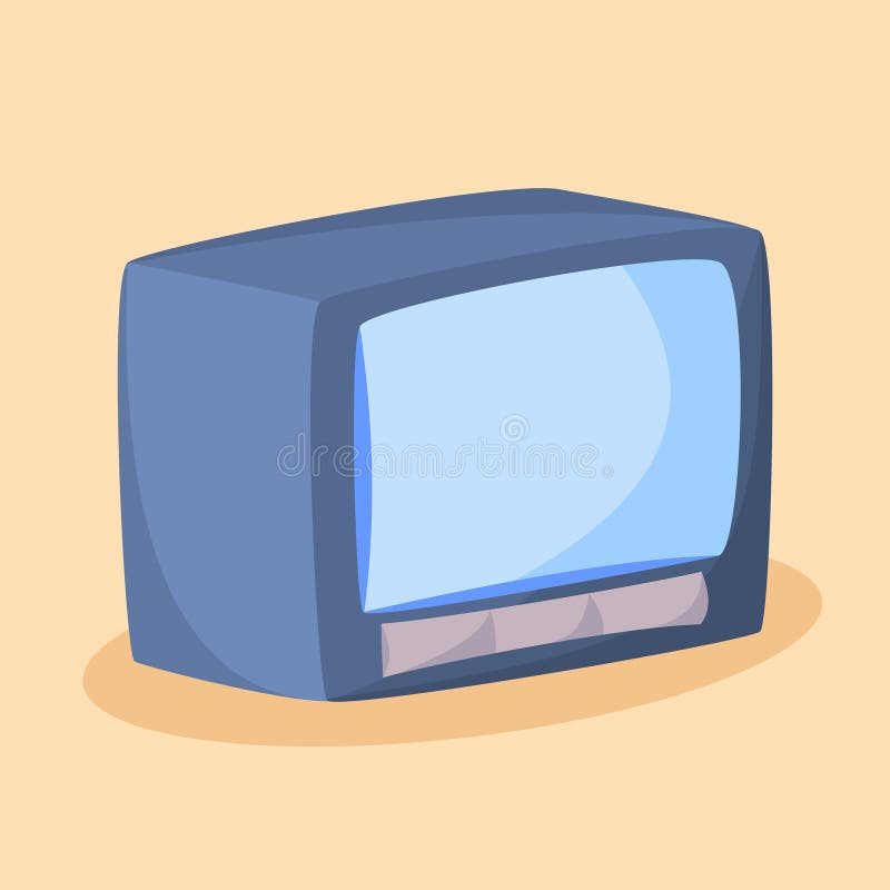 CRT Old Television TV Design Simple 3 D Vector Stock Vector ...
