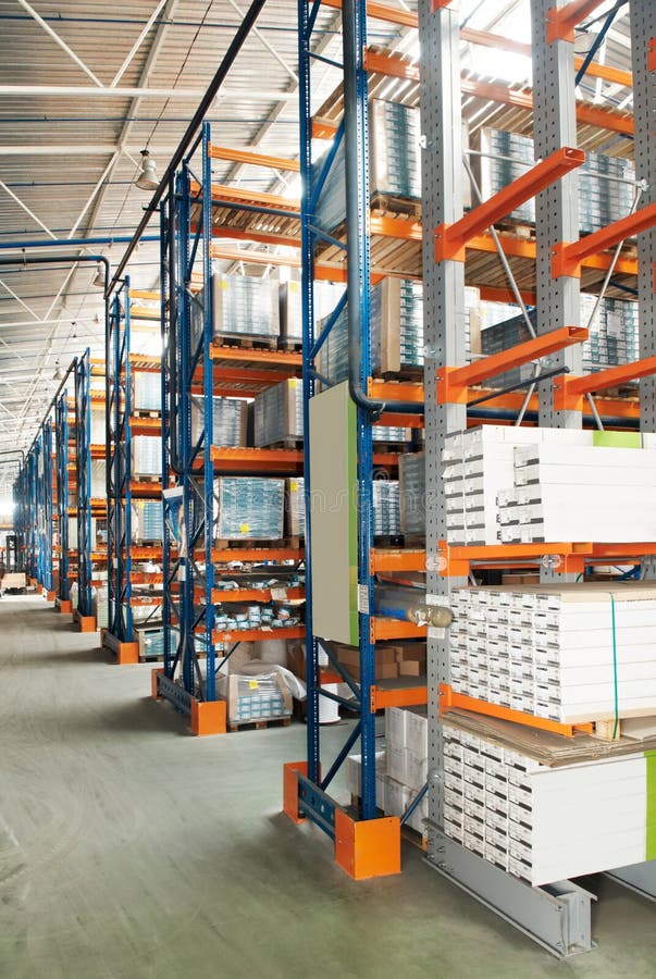 Production in Warehouse Shelves Stock Image - Image of rack, business ...
